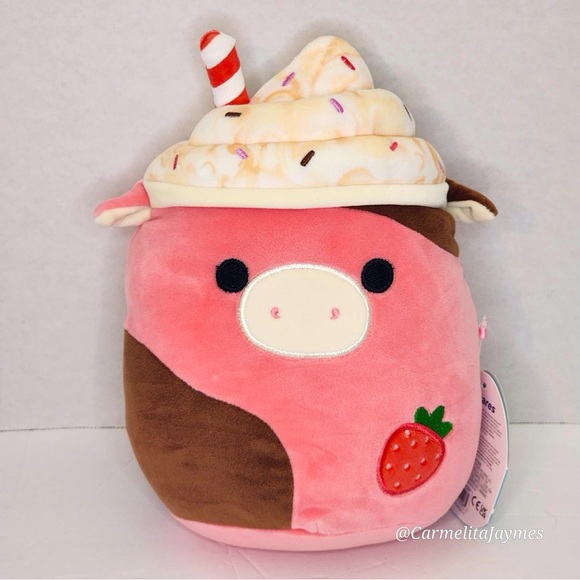 Squishmallows | Toys | Rishi Strawberry Milkshake Cow Crossover ...